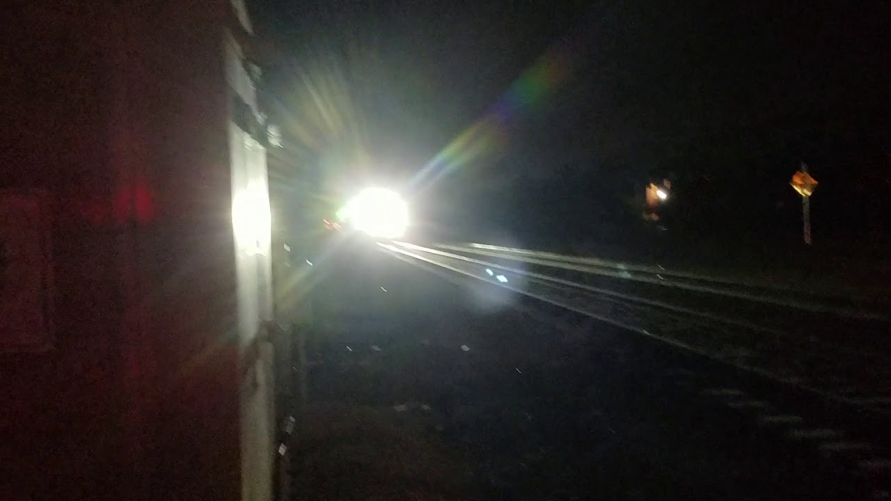 NIGHT VIDEO Brightline OPENING DAY Speeds through BOCA RATON, FL (Jan ...