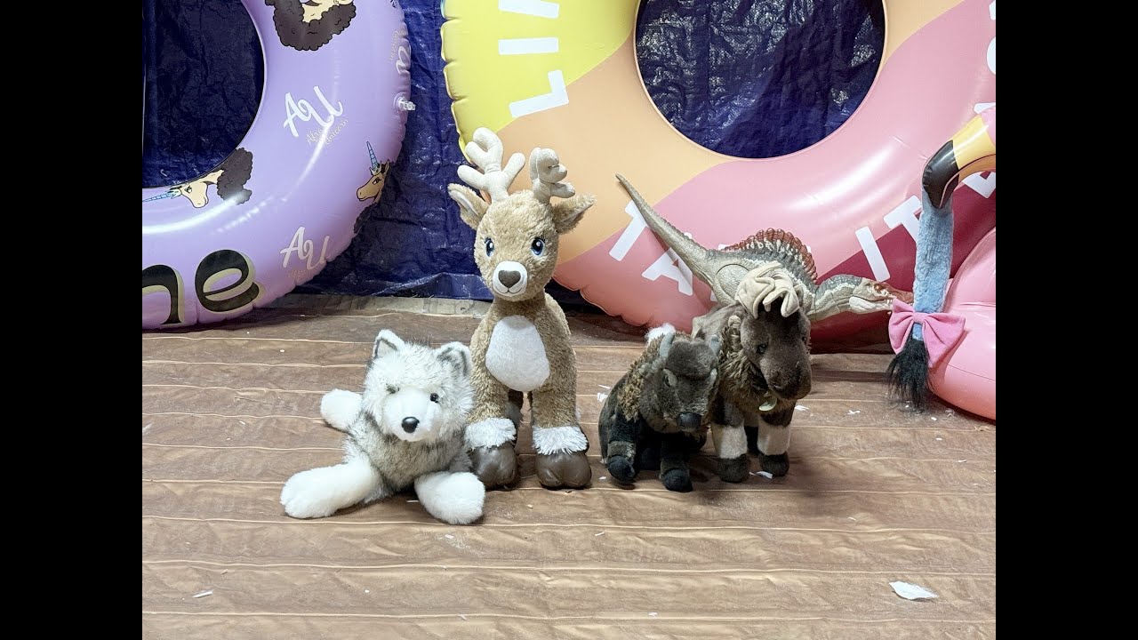 Destroy Four Stuffed Animals In A Single Video Moose, Buffalo, Reindeer ...