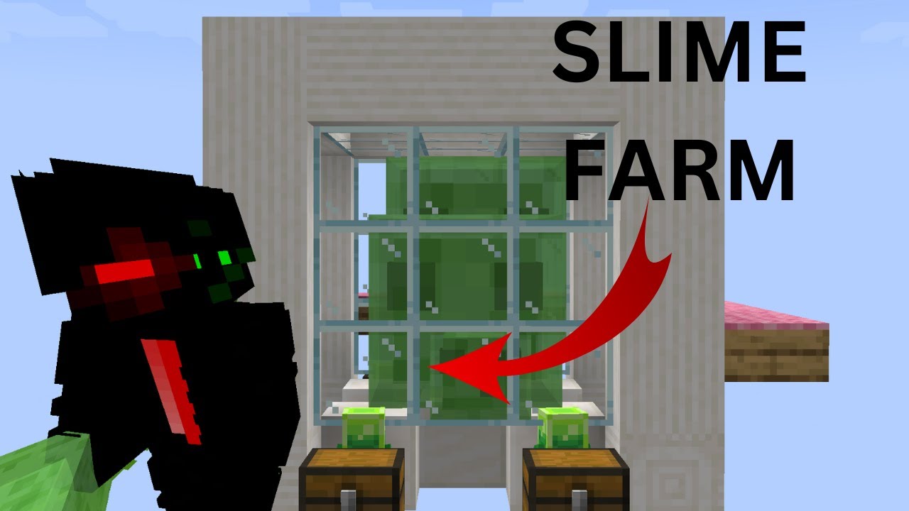 HOW TO BUILD A SLIME FARM I MINECRAFT HYPIXEL SKYBLOCk - YouTube