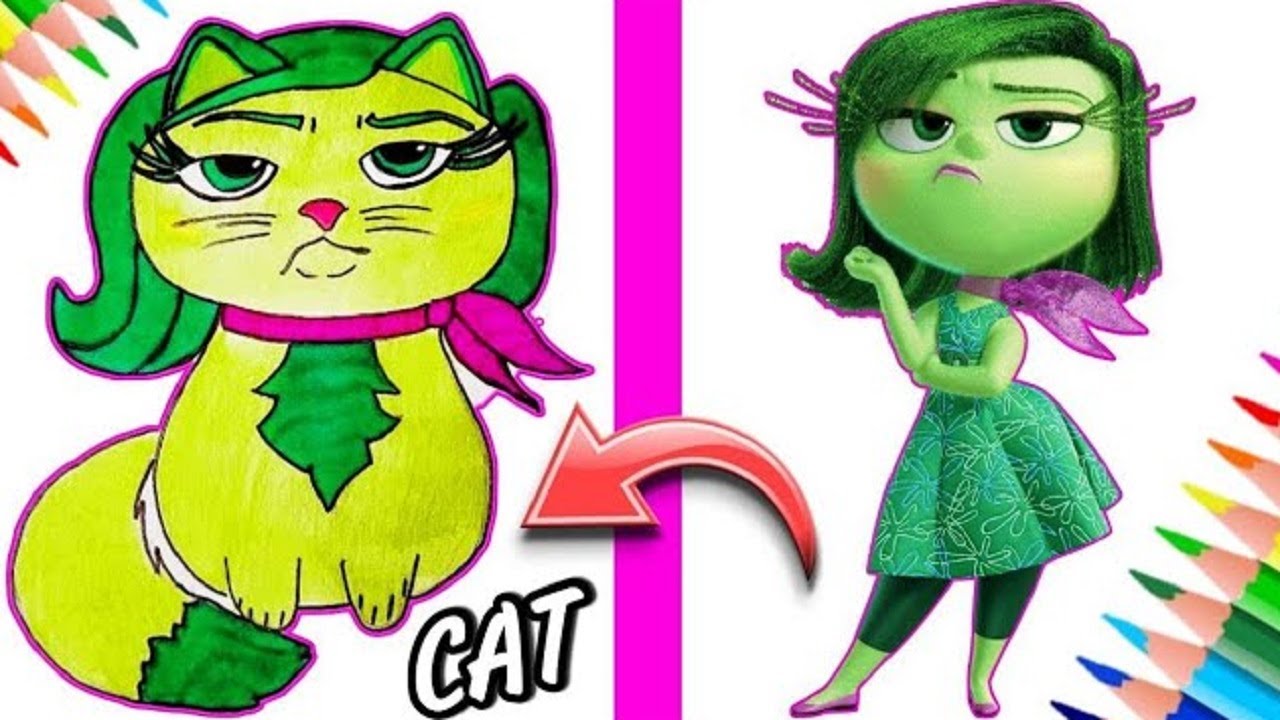 Disgust from Inside Out like a Cat / How to draw disgust from inside ...