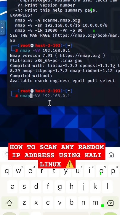 how to scan random IP address ⚠️😱 using kali linux #ytshortsindia # ...
