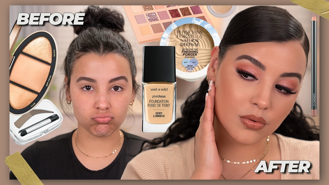 0 100 Full Glam Transformation Using Drugstore High End Makeup