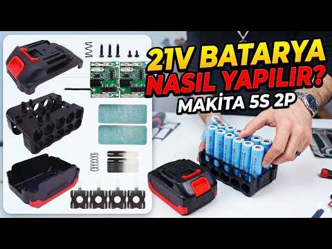 21 Volt 5s 2p Makita Batarya Yapımı - AUHMA AHV-21 - AUHMA AHV-03 SÜPÜRGE YEDEK BATARYA - TEST