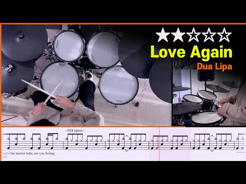 [Lv.04] Love Again - Dua Lipa | Drum cover with sheet music