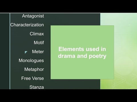 Climax /monologue/ free verse/ characterization / motif /stanza ...