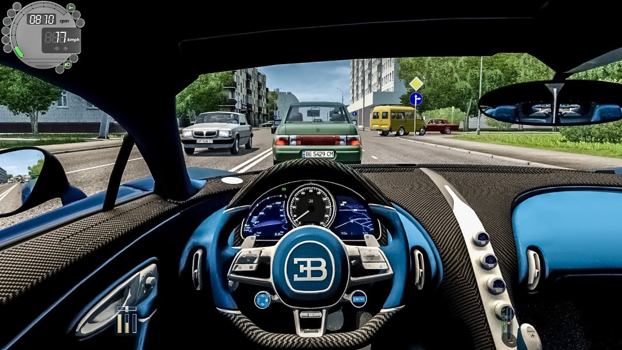 Bugatti Chiron 2016 | City Car Driving [Steering Wheel] - Street Racing ...