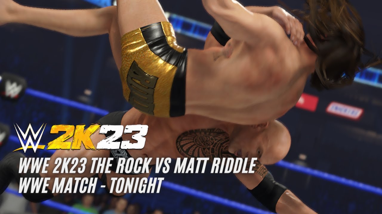 WWE 2K23 The rock vs Matt Riddle wwe match l Tonight - YouTube
