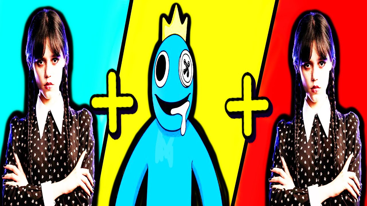 Wednesday Addams + blue rainbow friend + Wednesday Addams = ??? - YouTube