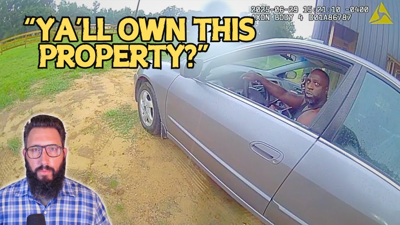 Cop Accuses Couple of Trespassing on THEIR OWN Property - YouTube