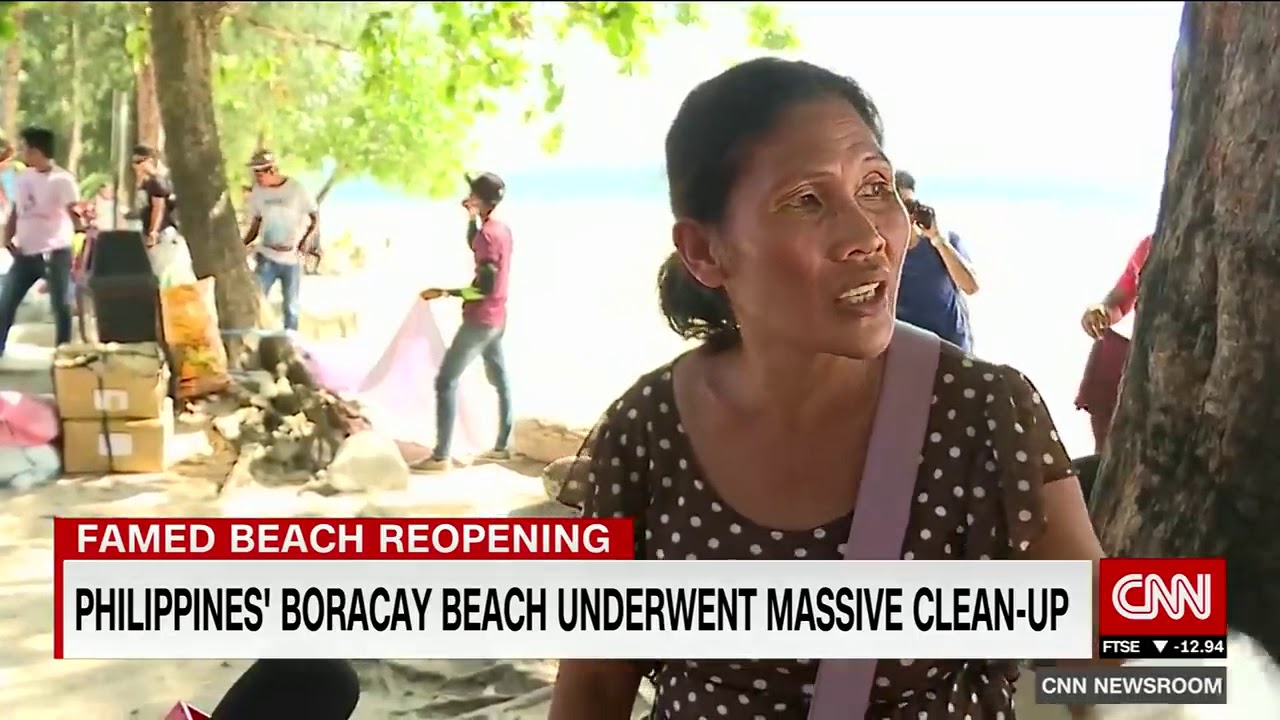 Boracay undergoes major clean up - YouTube