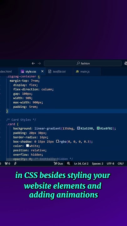5 Easy Scroll Reveal Animation Html Css Javascript Part 3 Shorts Css Javascript Youtube