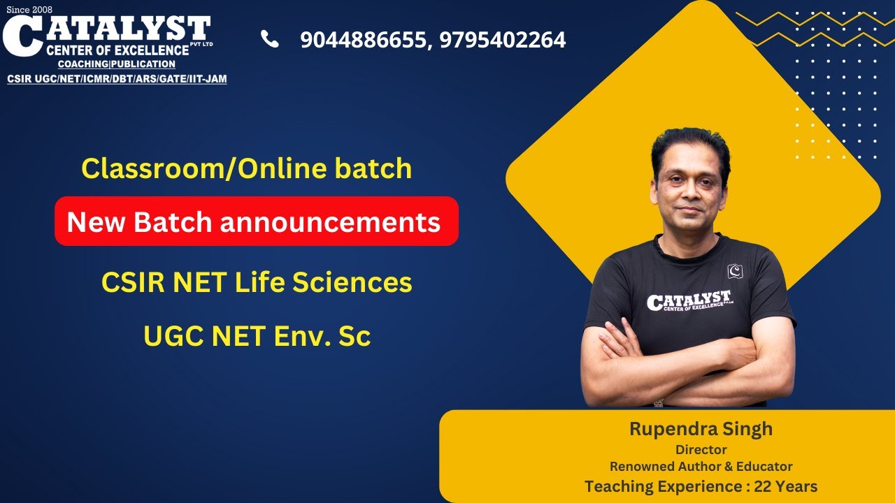 New Batch announcement | CSIR NET Life Sciences | UGC NET Environmental ...