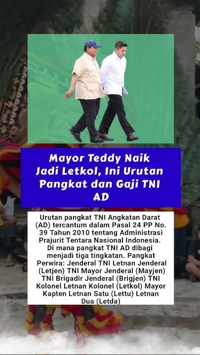 Mayor Teddy Naik Jadi Letkol, Ini Urutan Pangkat dan Gaji TNI AD - YouTube