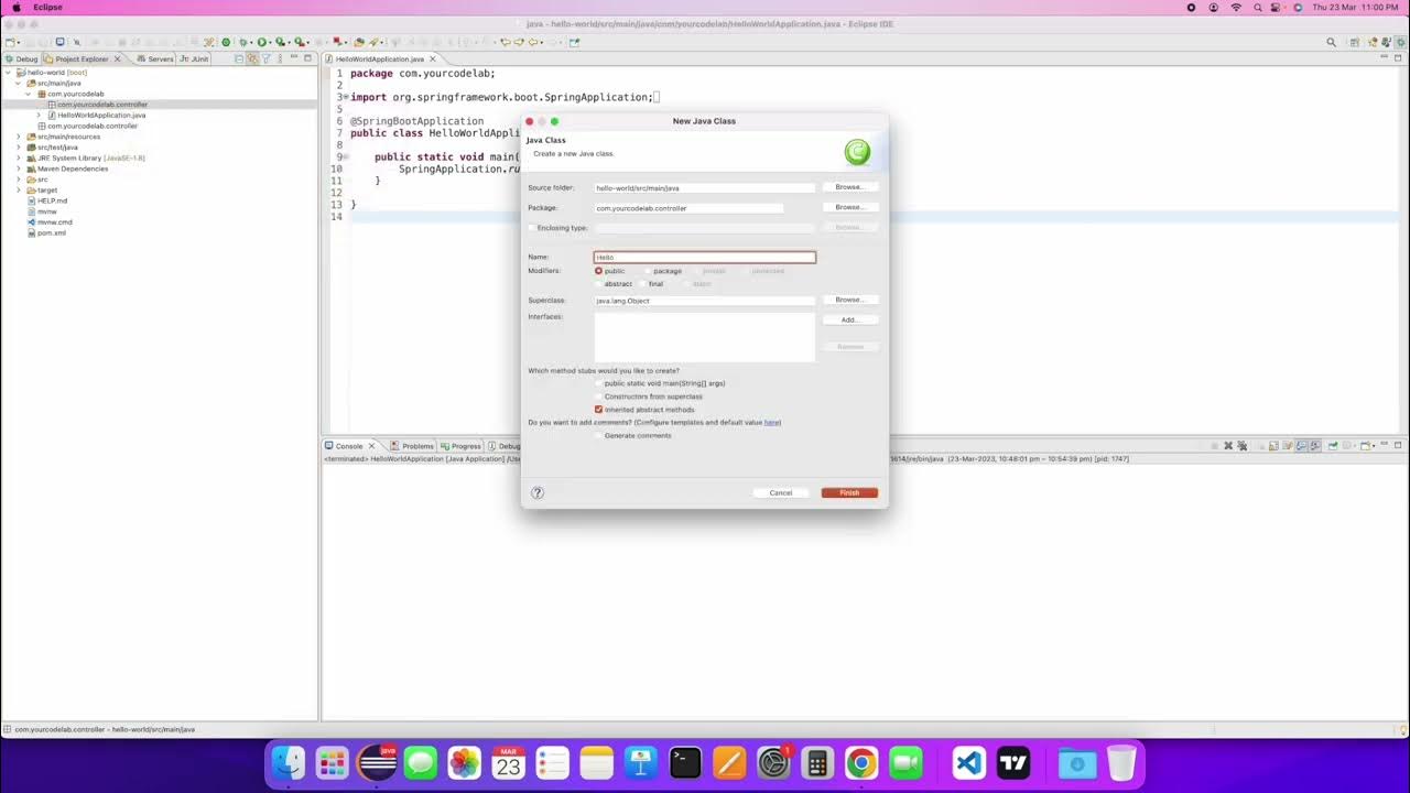 Spring Boot Hello World Example | @yourcodelab - YouTube
