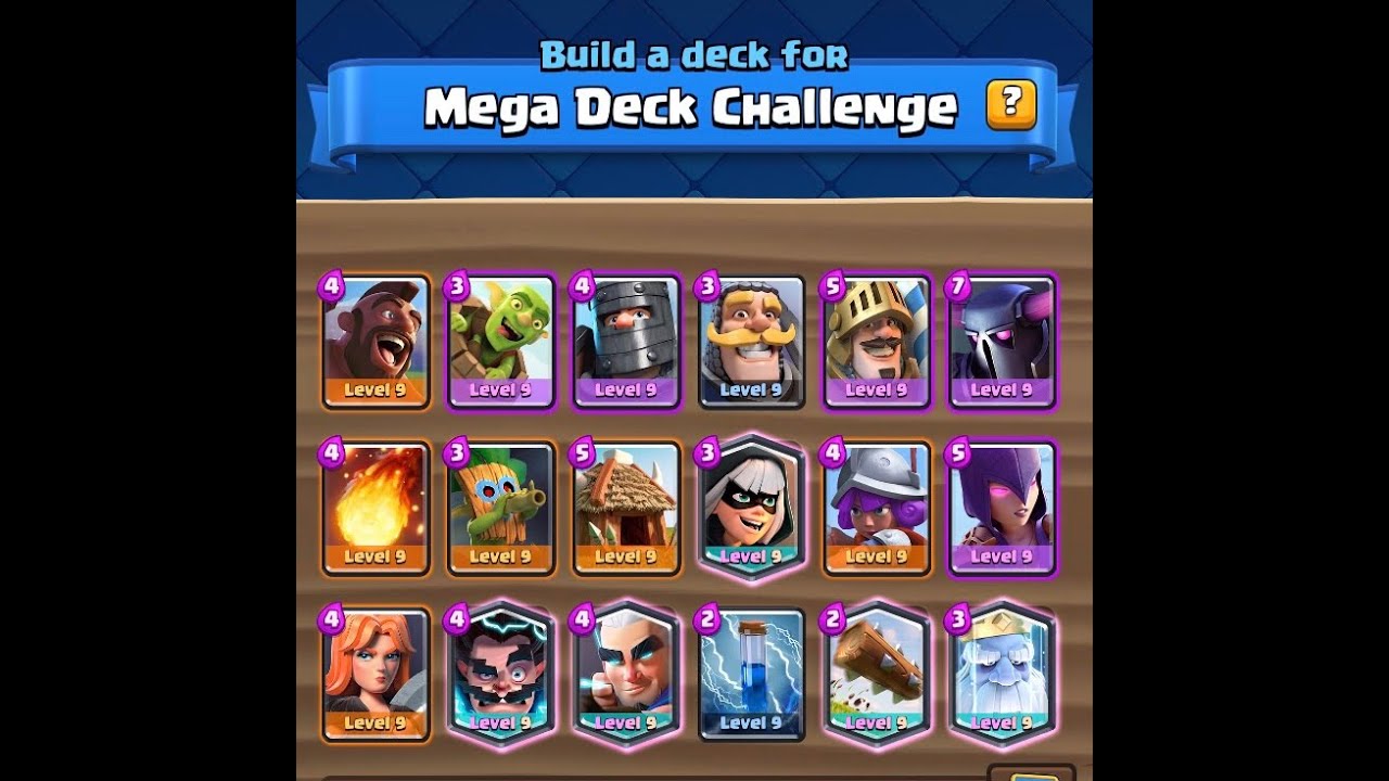 Mega Deck Challenge | ClashRoyale - YouTube