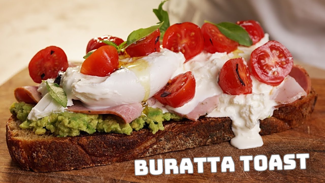 Try this delicious and easy-to-make BURATTA Toast Recipe with Cherry ...