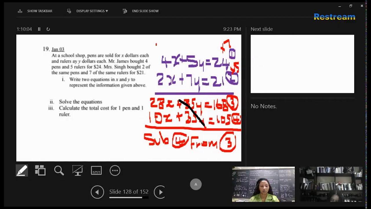 CSEC Math Algebra Worded Problems: Simultaneous Linear Equations - YouTube