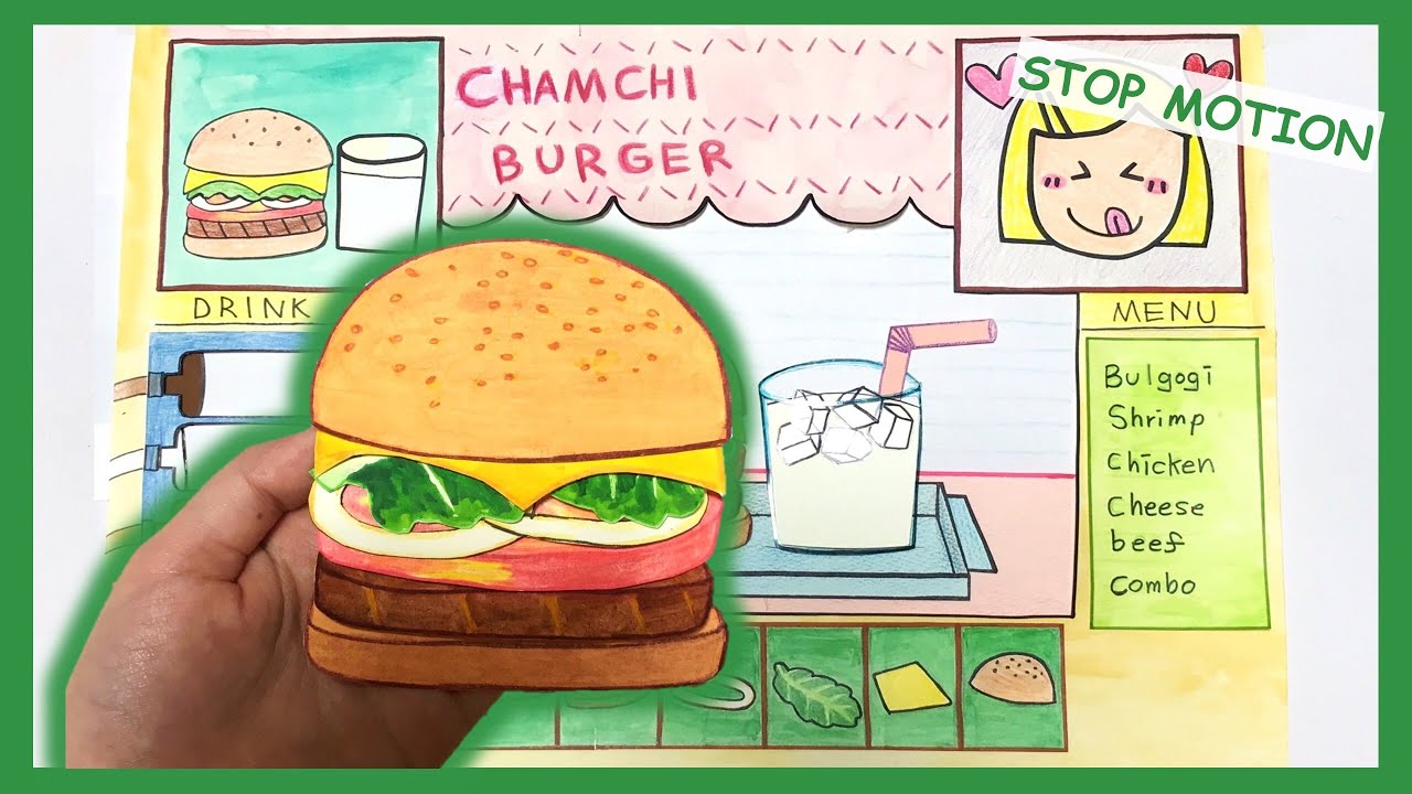 햄버거 만들기 게임 스톱모션 🍔 || stop motion cooking /hamburger - YouTube