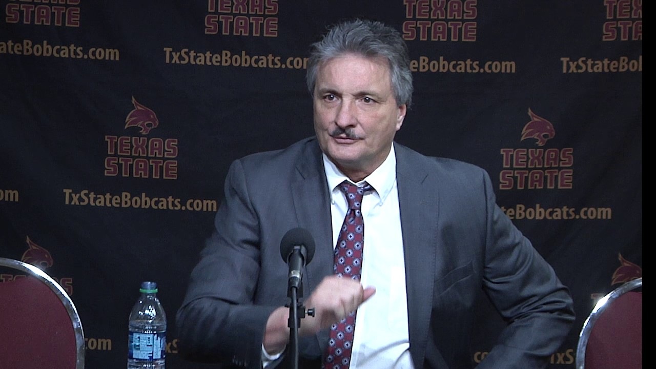 Texas State MBB Post Game Press Conference vs Troy - Danny Kaspar - YouTube