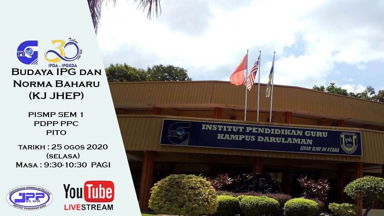 Budaya IPG dan Norma Baharu (KJ JHEP) - YouTube