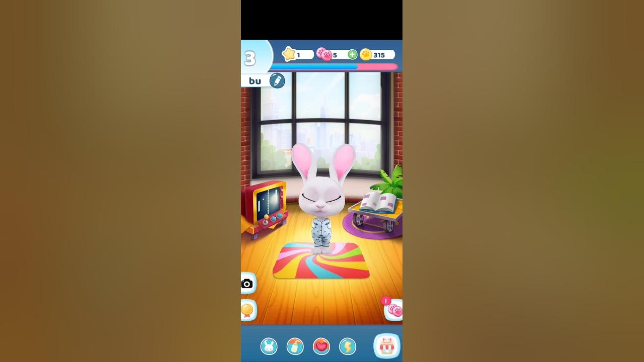 Bu the virtual bunny . cute pet care game. - YouTube