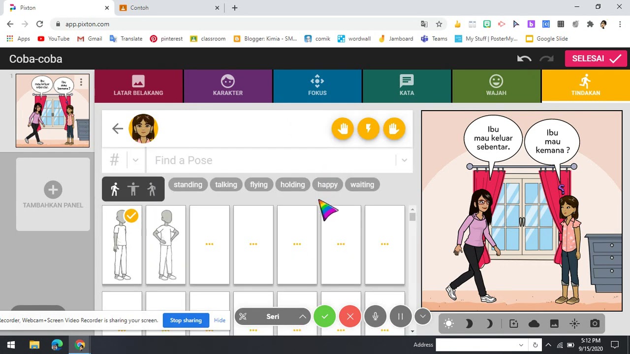 Membuat komik di Pixton Edu - YouTube