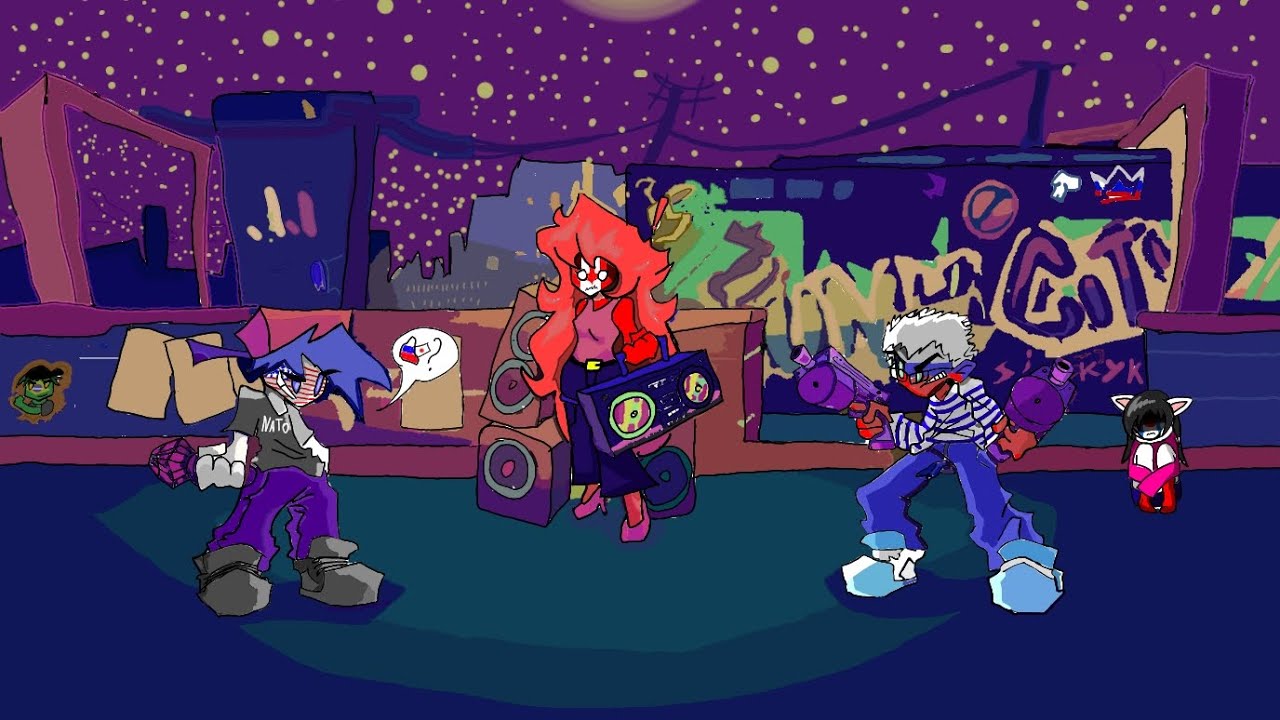 Countryhumans FNF:Аме довëл Япу до слëз и батлится с Россом. Rewind ...