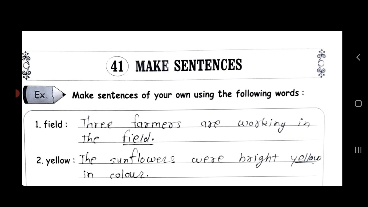 CLASS.3||ENGLISH GRAMMAR||CH.41 MAKE SENTENCES|| - YouTube