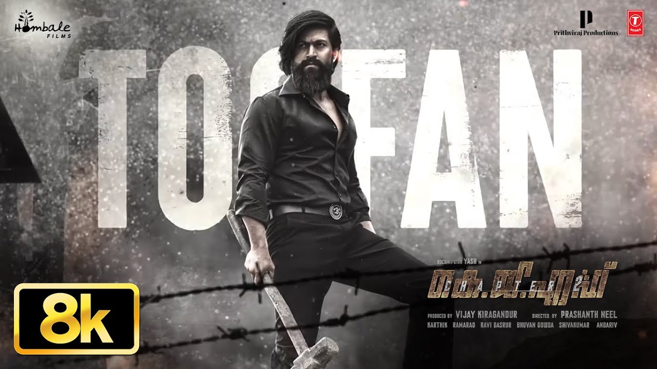 TOOFAN Malayalam 8K Video | KGF Chapter 2 | Yash Mass Entry | Prashanth ...