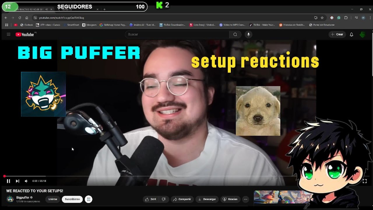 reaction to puffer/ setup reaction #vtuber #twitch #clooless #reaction ...