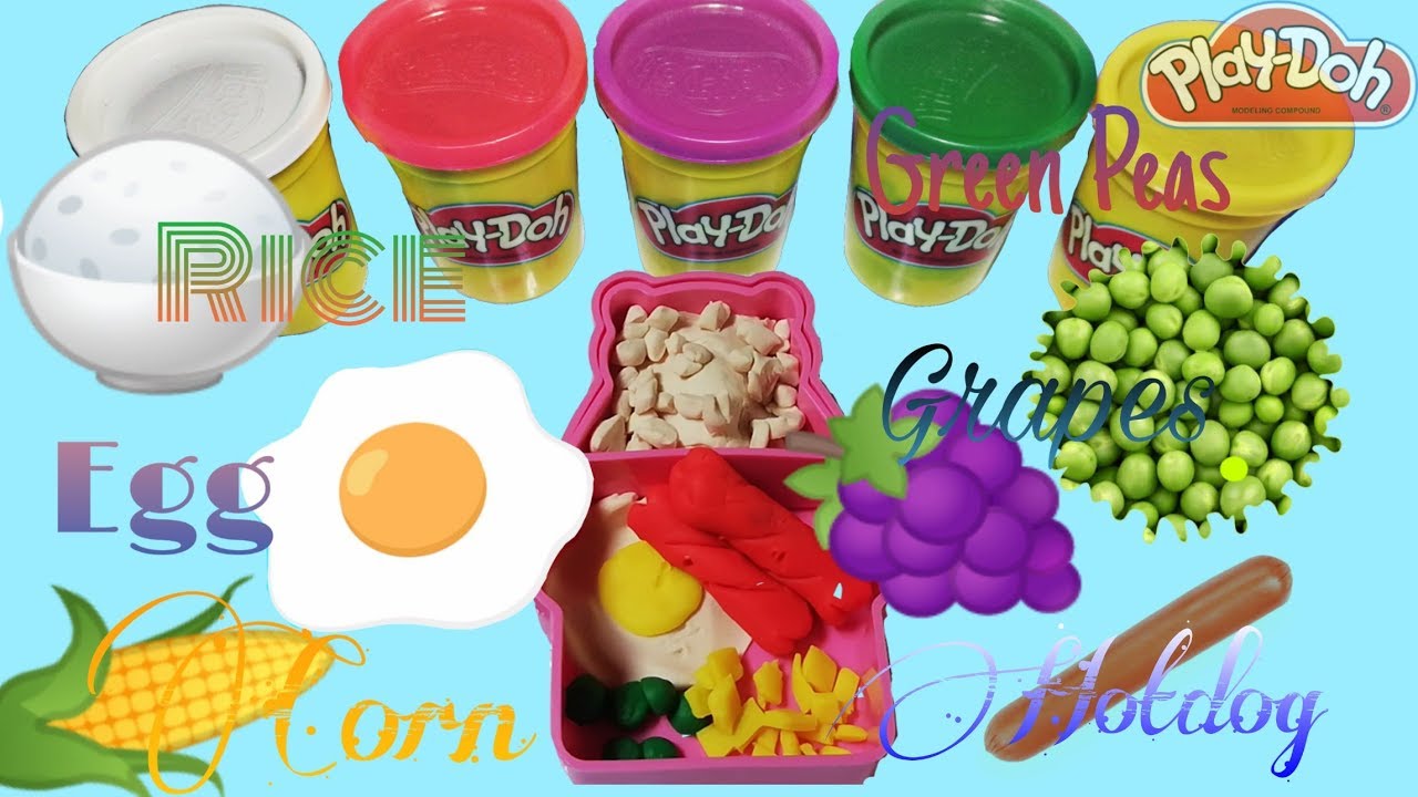 Play doh cooking and eating breakfast 💓 - YouTube