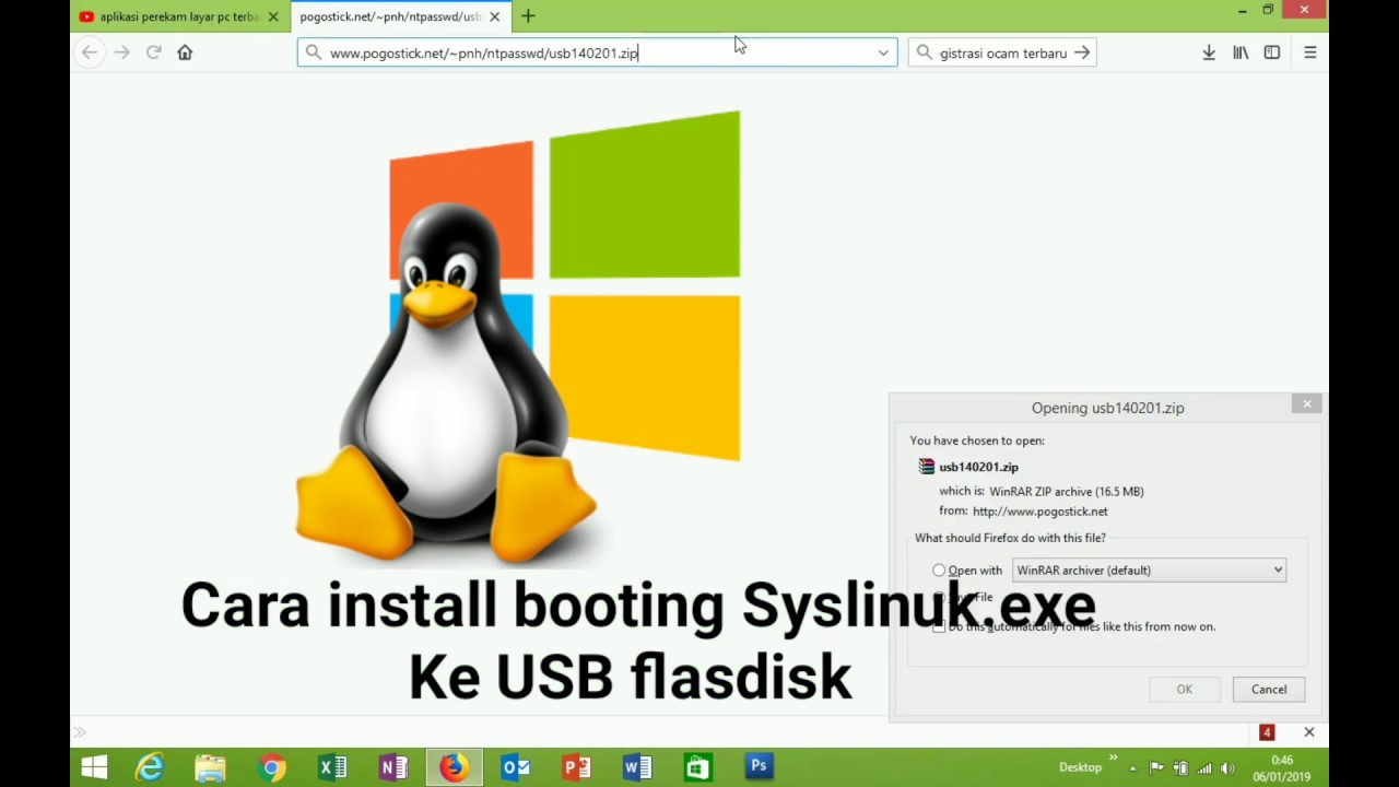 cara instal syslinux - YouTube