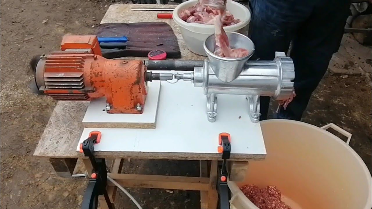 Homemade BUDGET Electric MEAT GRINDER !? - YouTube