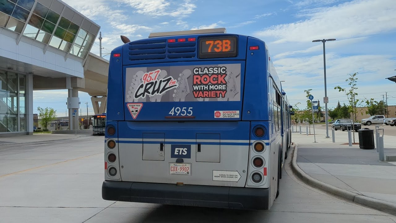 ETS Bus 2019/20 New Flyer XD60 #4955 On 73B Downtown Via 98th Ave - YouTube