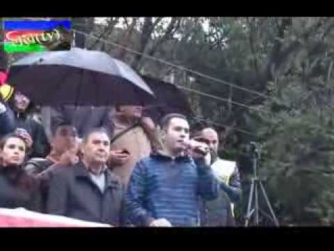 Milli Şura əlverişsiz hava şəraitində mitinq keçirdi (27.10.2013)