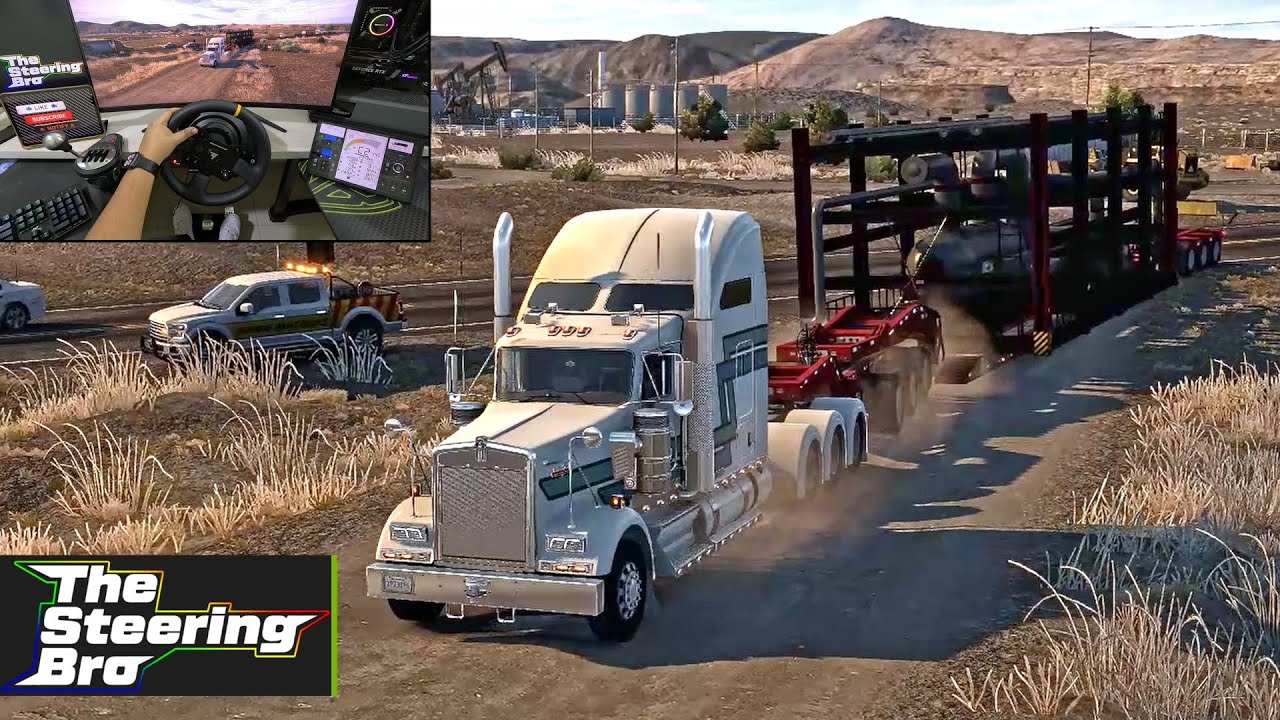 Transporting Giant Oil Rig "4K" - American Truck Simulator ...