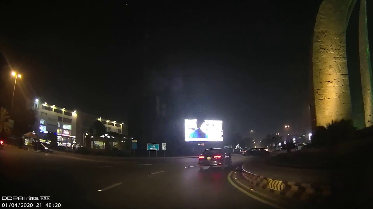 Stunning night scenes of Bahria town Lahore dash cam video - YouTube