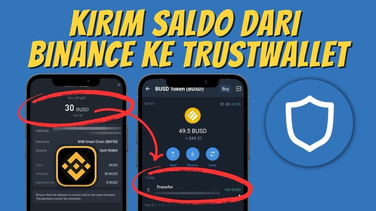 Cara isi saldo trust wallet dari binance - YouTube