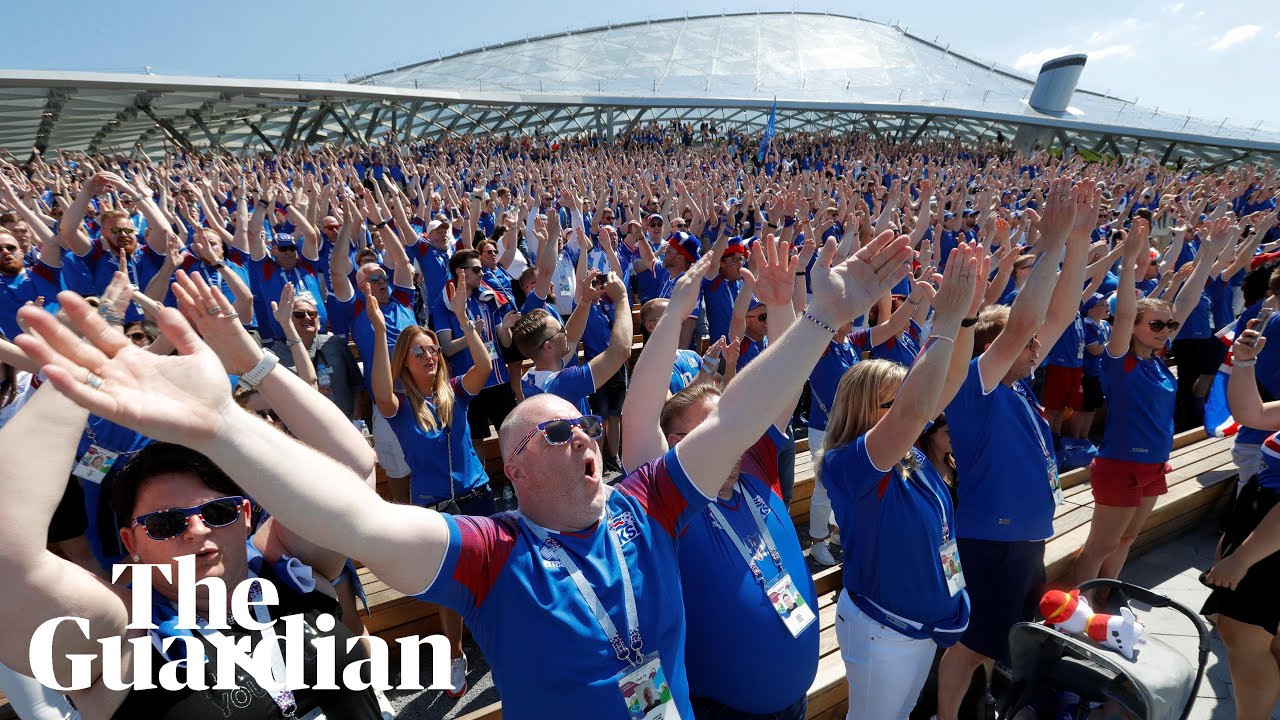 Iceland fans practise synchronised thunderclap ahead of Argentina match ...