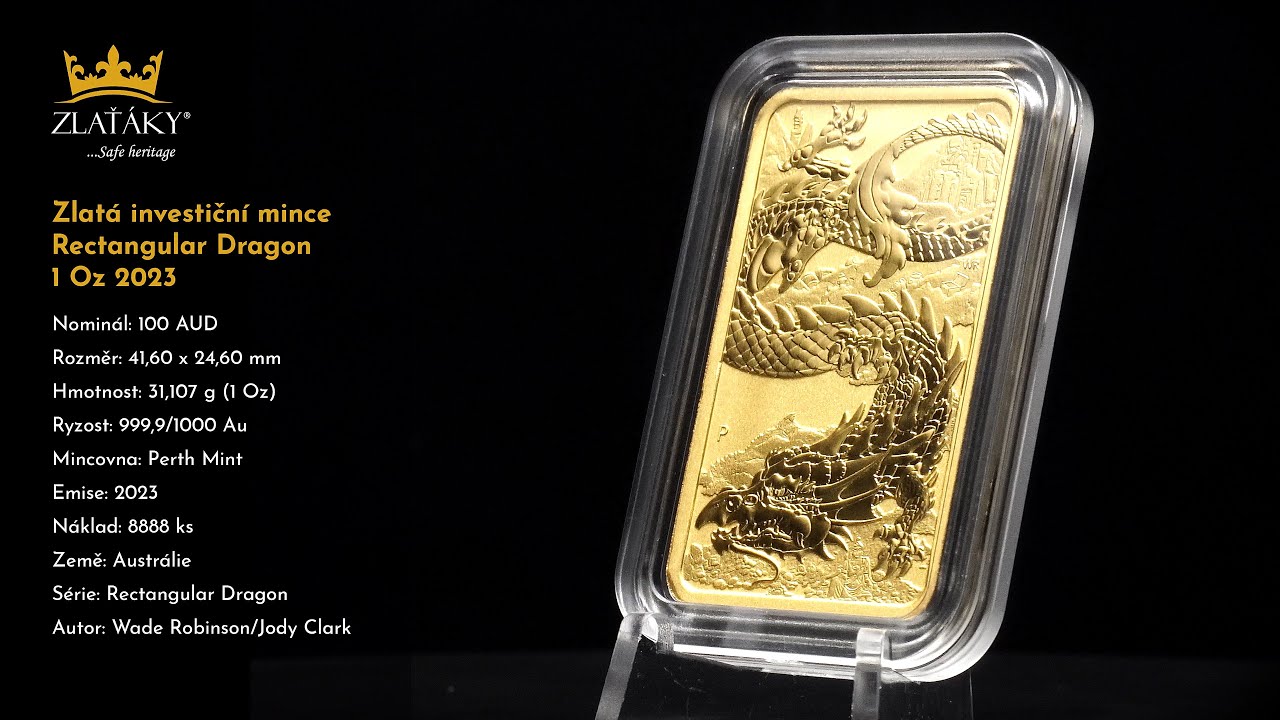Zlatá investiční mince Rectangular Dragon 1 Oz 2023 - YouTube