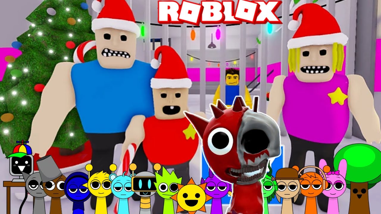 Sprunki Horror Raddy Plays Rony Police Family Escape | ROBLOX ...