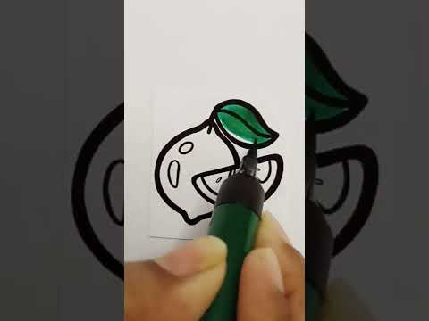 how to draw  leman watermelon drawing step by step