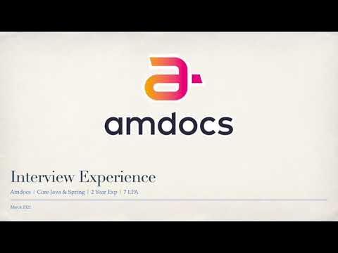 Amdocs Interview Experience | Java | 2+ Year Exp | 7.5 LPA - YouTube