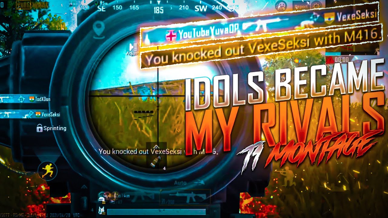 Idols Became My Rivals😈 - T1 Montage💚 | Pubg Mobile Montage | YuvaOP ...