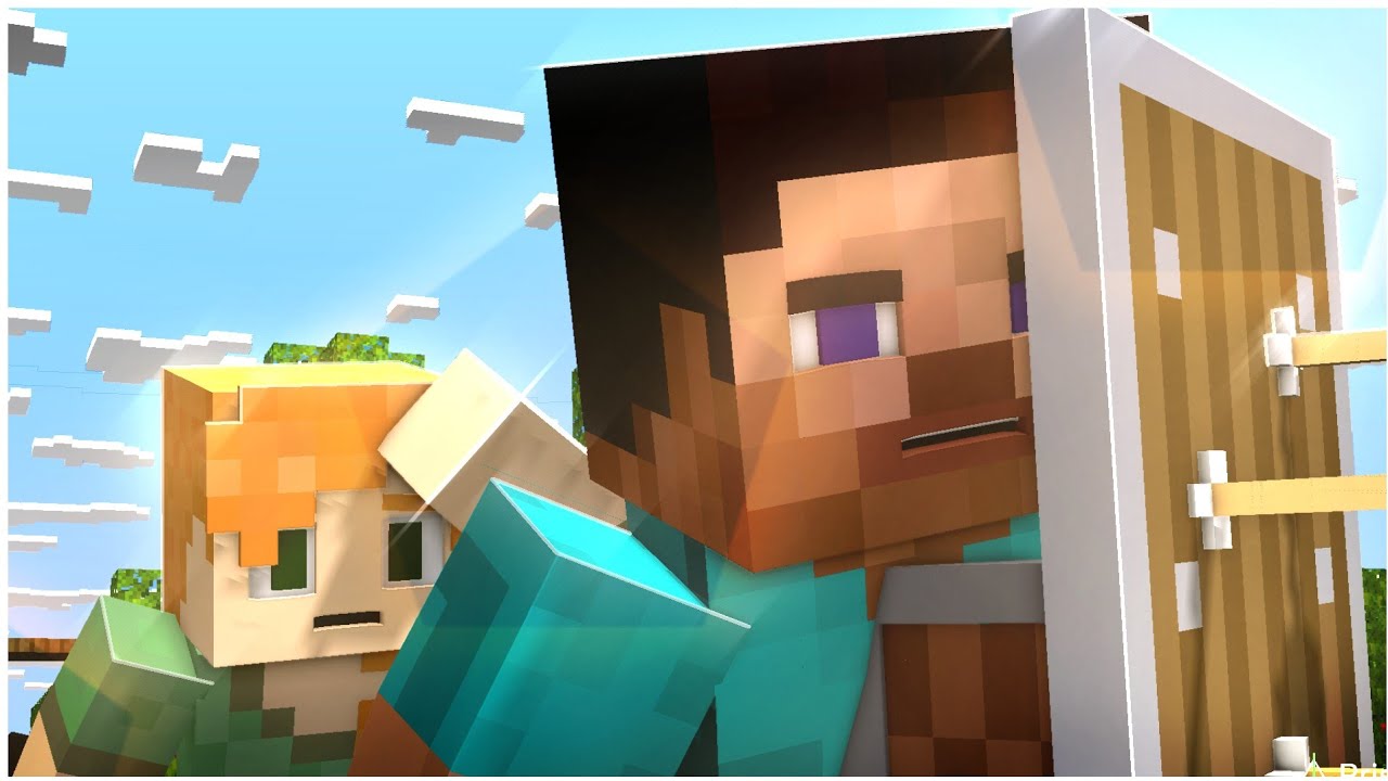 Alex and Steve vs Pillagers Minecraft animation Pt -3 | Prisma 3d - YouTube