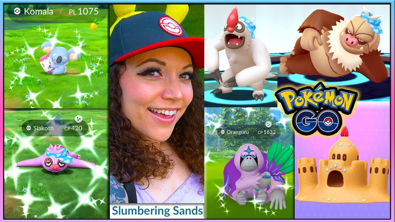 NEW SHINY KOMALA & VISOR SLAKOTH! SLUMBERING SANDS POKÉMON GO! - YouTube