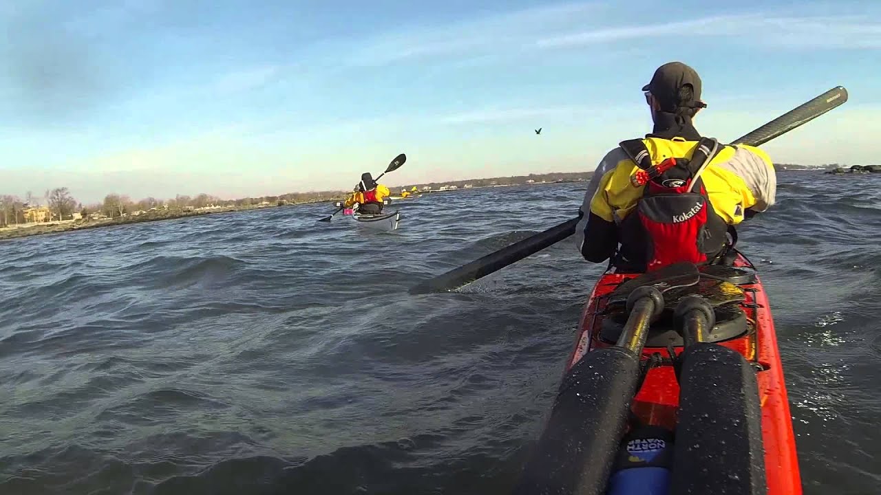 Kayaking on the Long Island Sound, Thanksgiving Break 2014 - YouTube