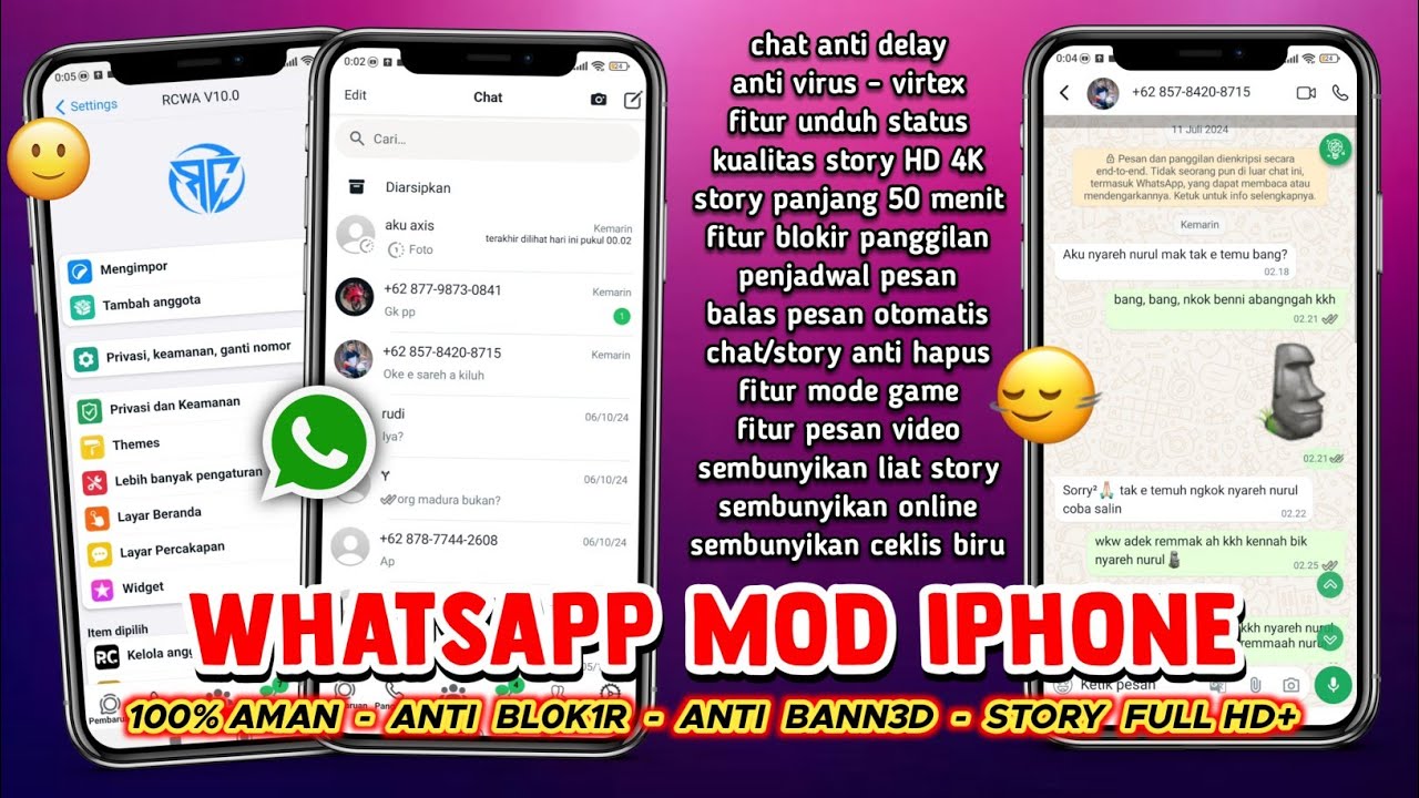WA MOD TERBARU 2024 | RC WHATSAPP iOS TERBARU 2024 | RC WHATSAPP iPHONE ...