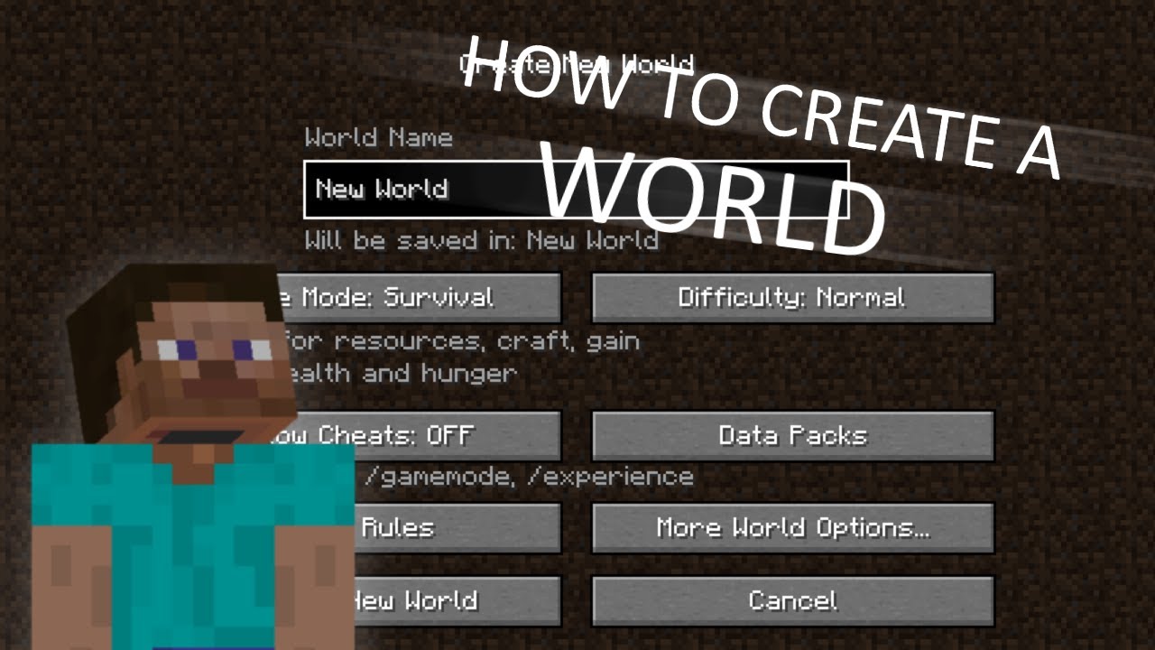 How to create a world in Minecraft: Java Edition - YouTube