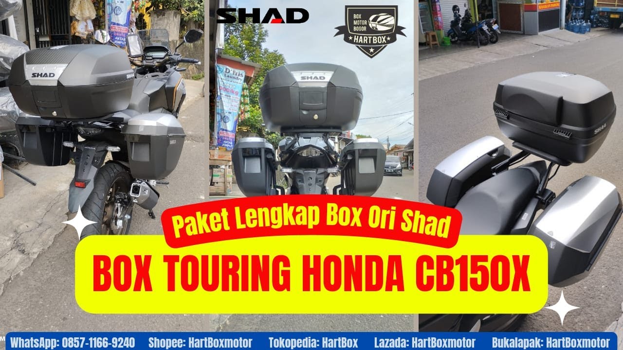 BOX MOTOR HONDA CB150X | BOX TOURING SHAD SH44 & SIDEBOX SHAD SH23 ...